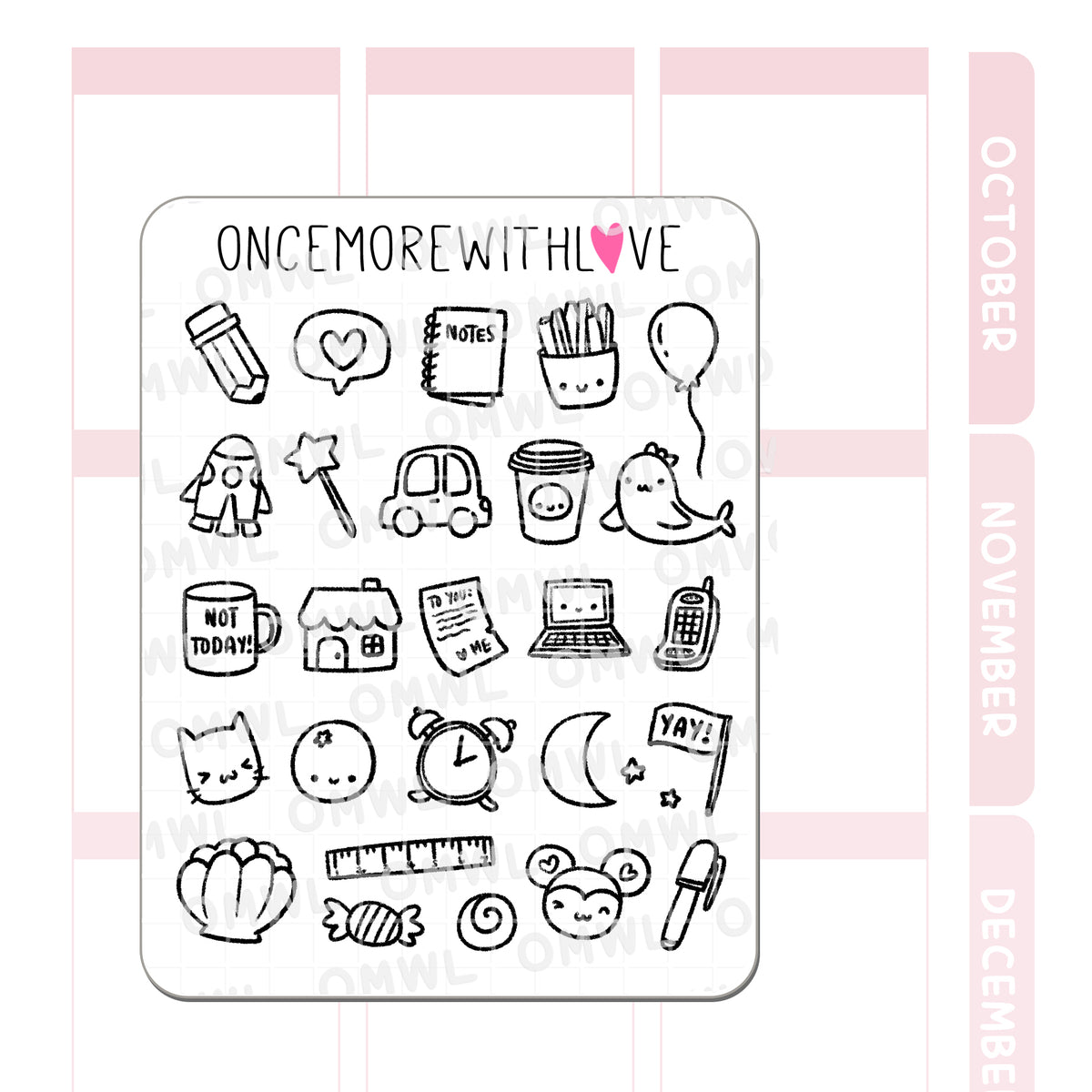 Doodle Colouring Stickers – OnceMoreWithLove