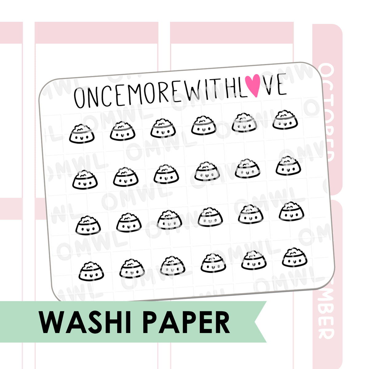 V317 - Mini Icons - Pet Food (Washi Paper) – OnceMoreWithLove